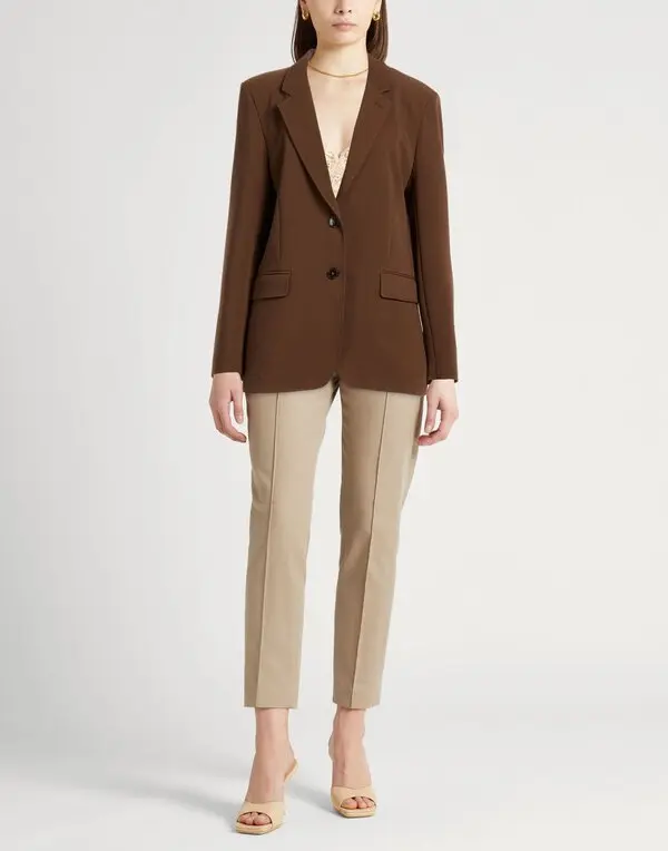 ALYSI Single-breasted Blazer - Brown