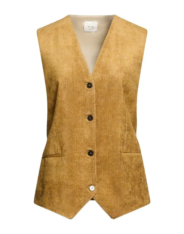 ALYSI Viscose Tailored Vest - Gold