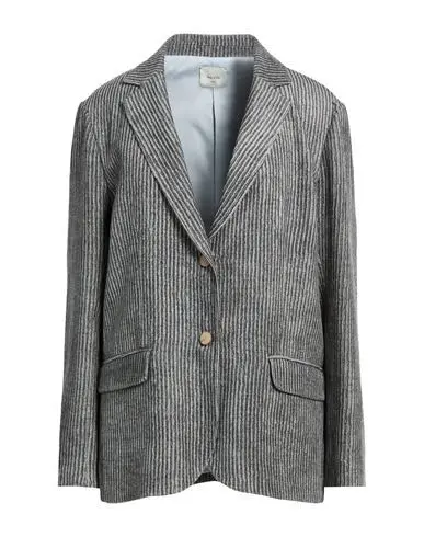 ALYSI Single-breasted Striped Blazer - Grey