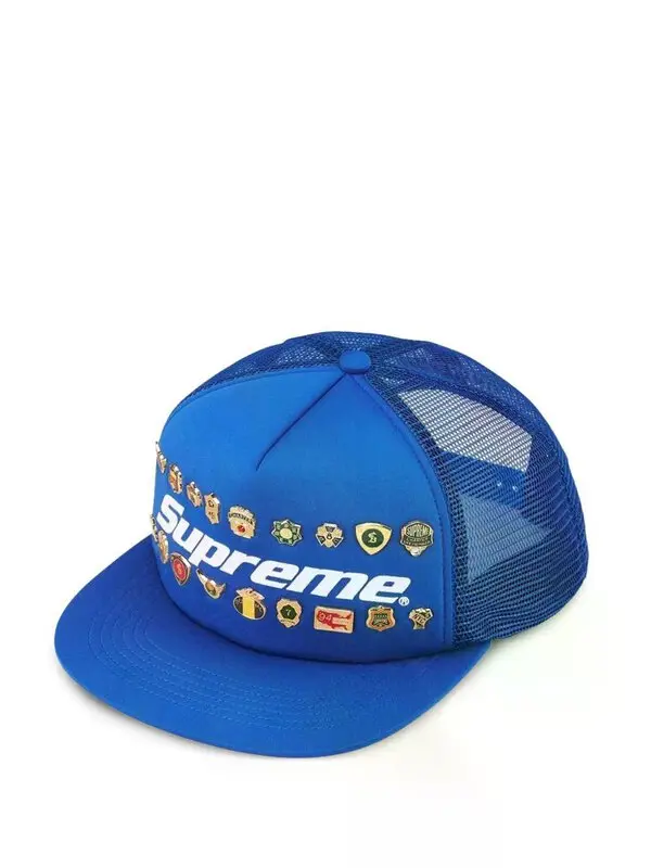 Supreme Pin-embellished Five-panel Cap - Blue