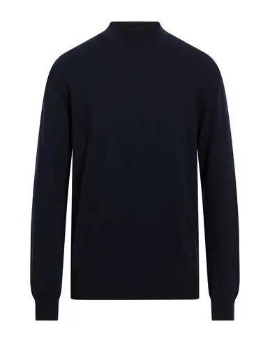 WOOL & CO Turtleneck Merino Wool Pullover - Navy