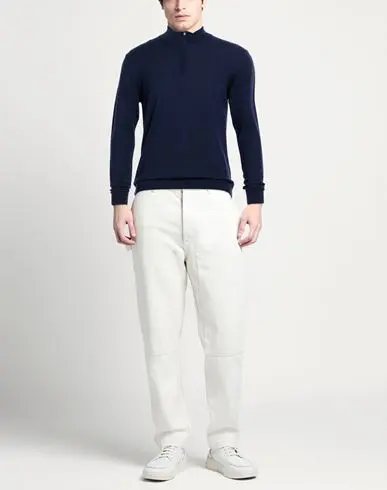 WOOL & CO Merino Wool Turtleneck With Quarter Zip