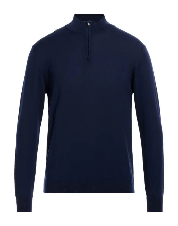 WOOL & CO Merino Wool Turtleneck With Quarter Zip