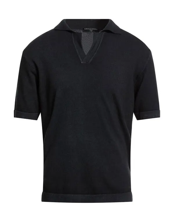 DANIELE FIESOLI V-neck Short Sleeve Knit Sweater