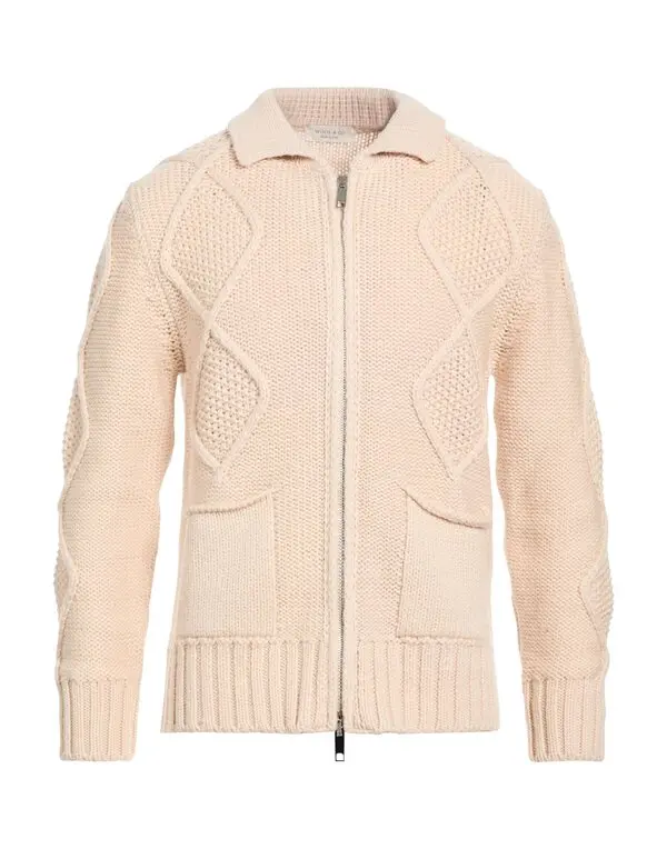 WOOL & CO Merino Wool Zip-up Cardigan