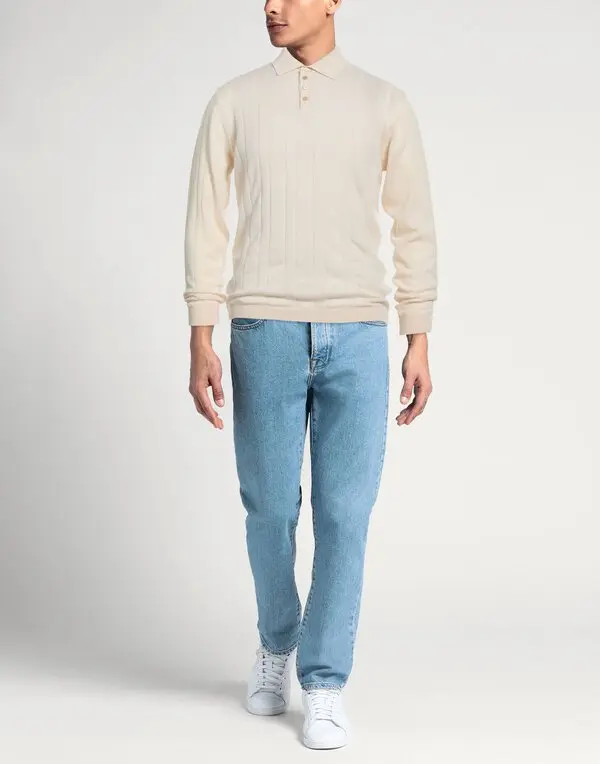 WOOL & CO Long Sleeve Merino Wool Polo Sweater