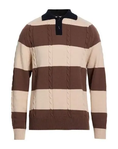 WOOL & CO Merino Wool Sweater With Buttoned Neckline