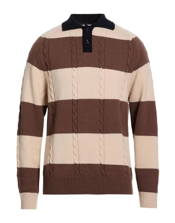 WOOL & CO Merino Wool Sweater With Buttoned Neckline