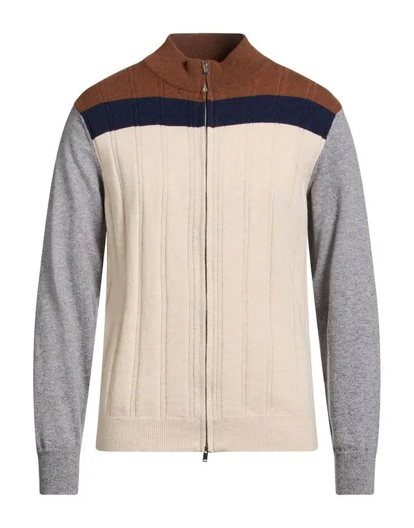 WOOL & CO Mélange Wool Zip-up Cardigan