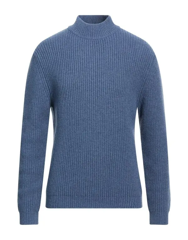 DANIELE FIESOLI Mélange Merino Wool & Polyamide Turtleneck Sweater - Blue