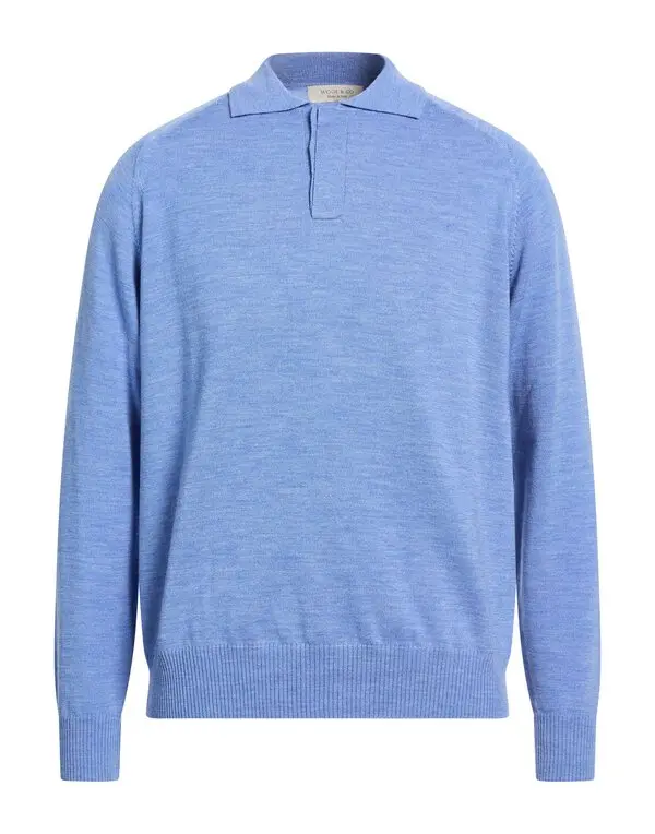 WOOL & CO Light Merino Wool Sweater With Buttoned Neckline