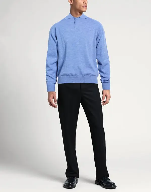 WOOL & CO Light Merino Wool Sweater With Buttoned Neckline