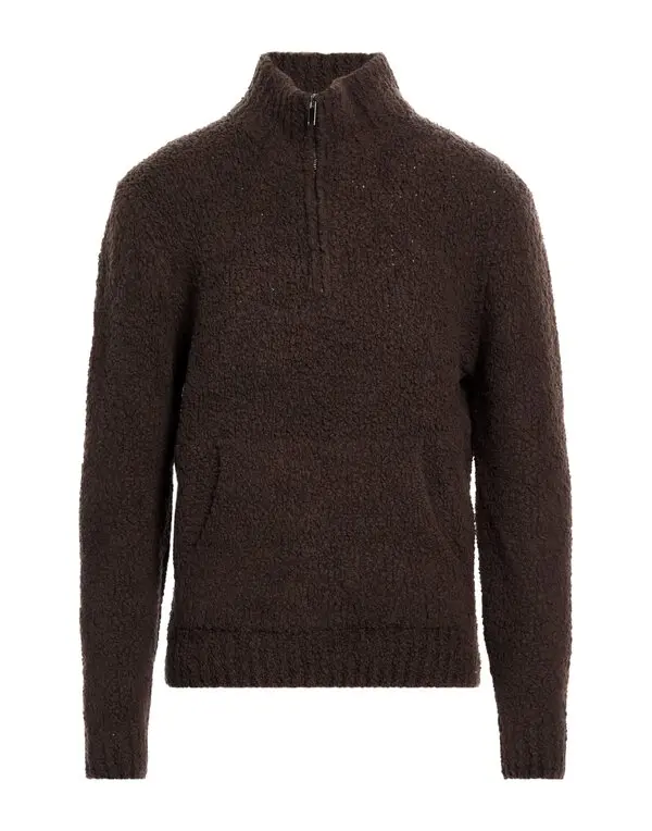 DANIELE FIESOLI Merino Wool Blend Bouclé Half-zip Sweater