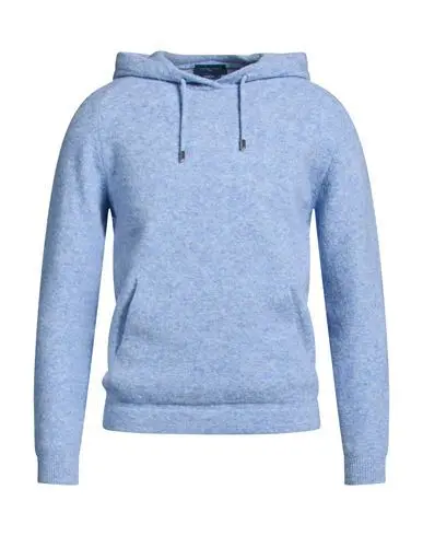 DANIELE FIESOLI Merino Wool Blend Hooded Sweater - Blue