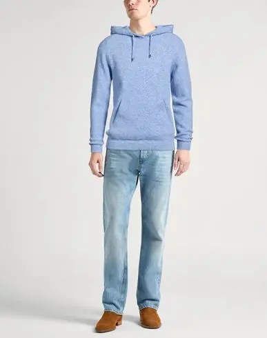 DANIELE FIESOLI Merino Wool Blend Hooded Sweater - Blue