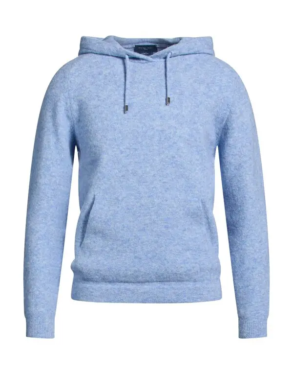 DANIELE FIESOLI Merino Wool Blend Hooded Sweater - Blue