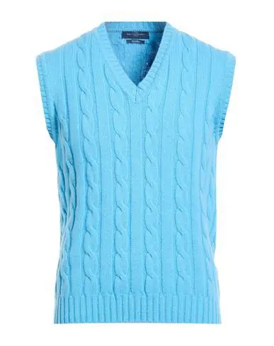DANIELE FIESOLI Merino Wool V-neck Sweater - Azure