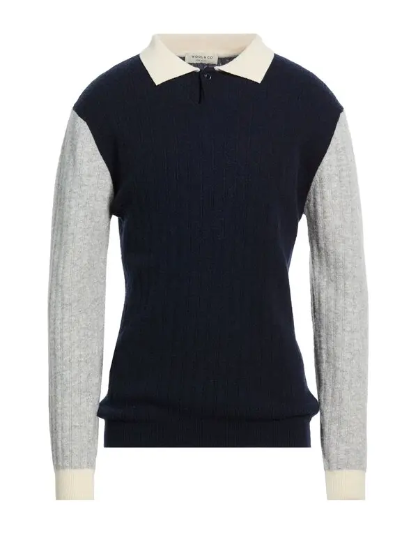 WOOL & CO Midnight Merino Wool And Cashmere Pointelle Knit Sweater