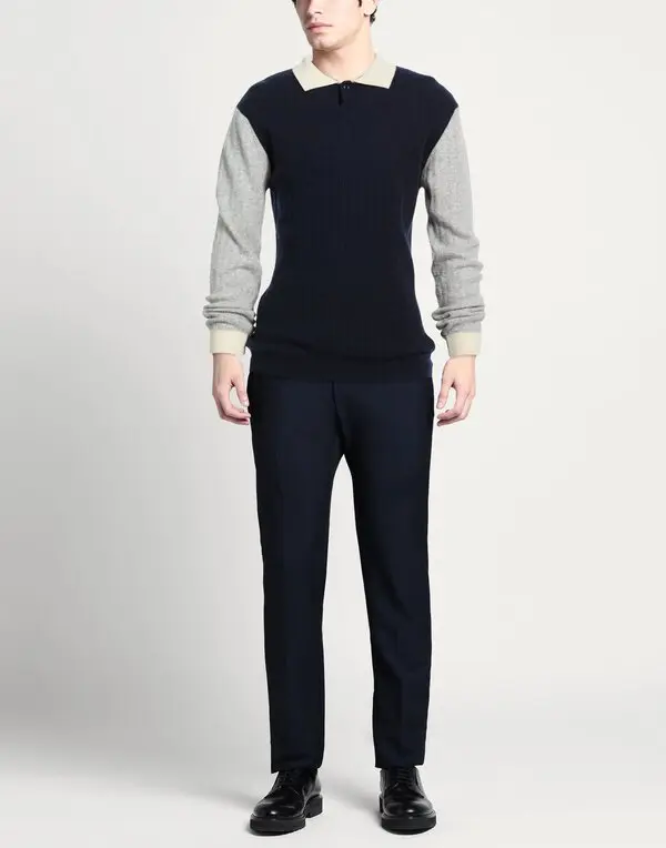 WOOL & CO Midnight Merino Wool And Cashmere Pointelle Knit Sweater