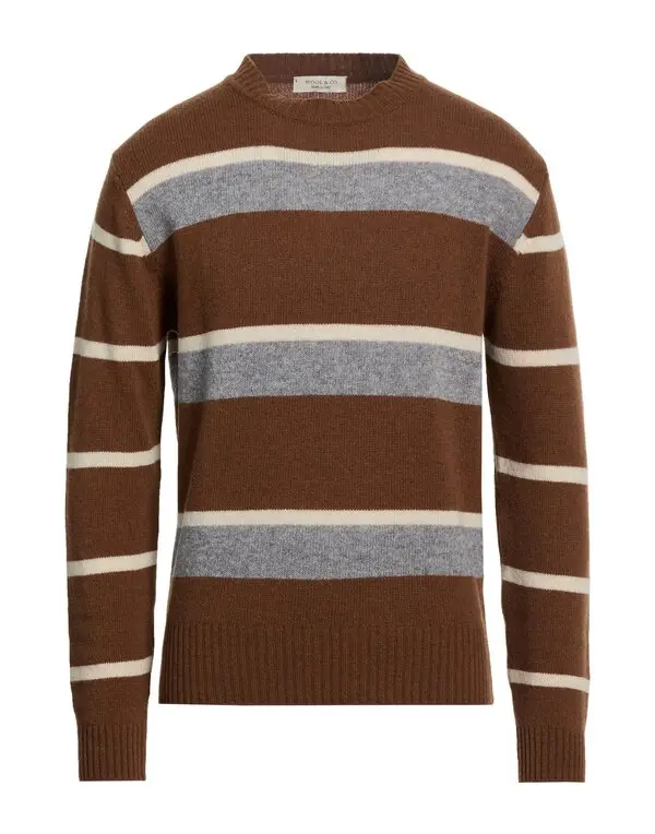 WOOL & CO Wool Striped Crewneck Sweater