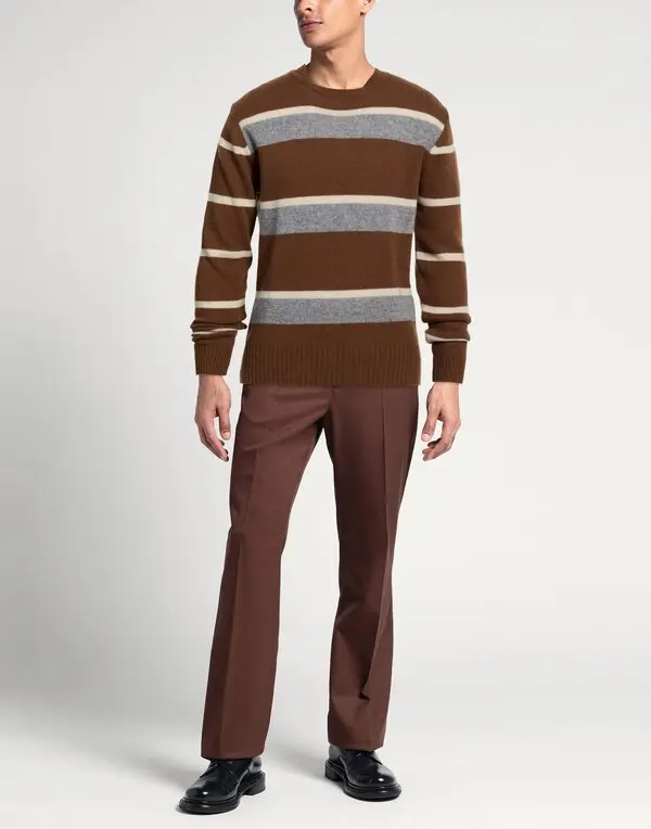WOOL & CO Wool Striped Crewneck Sweater