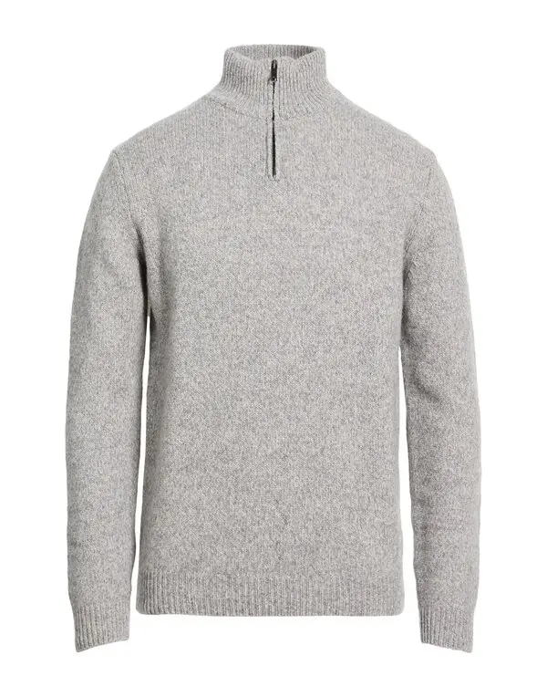 WOOL & CO Mélange Half-zip Wool And Polyamide Sweater