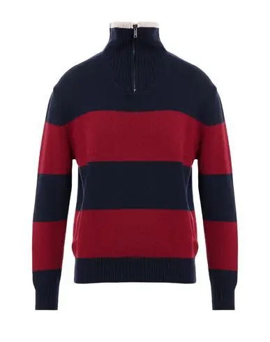 DANIELE FIESOLI Striped Merino Wool And Polyamide Half-zip Pullover