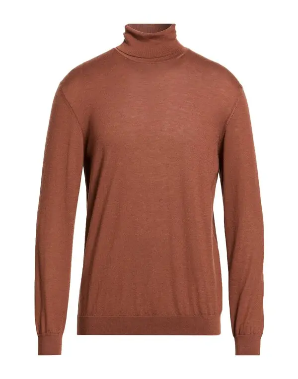 DANIELE FIESOLI Turtleneck Cashmere Sweater - Brown
