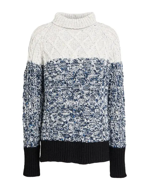 MOORER Wool And Cashmere Blend Intarsia Knit Turtleneck Sweater