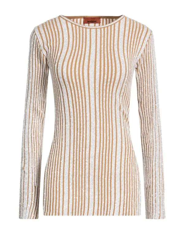 Missoni Sequined Ribbed Knit Crewneck Sweater