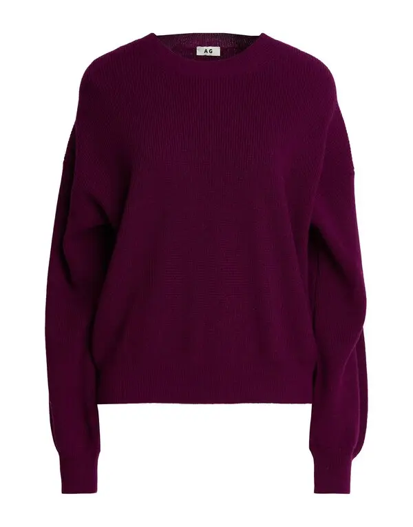 ANNAGRETA Cashmere Crewneck Sweater - Plum