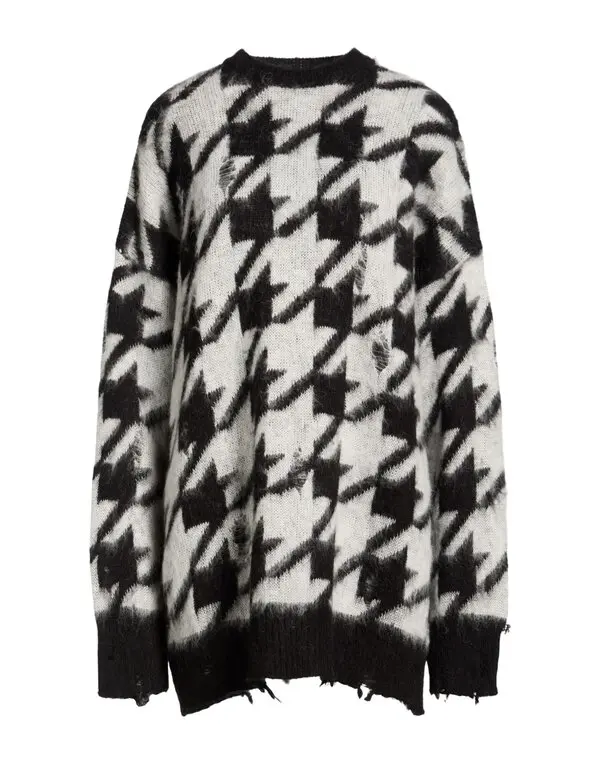 ANIYE BY Houndstooth Intarsia Crewneck Sweater
