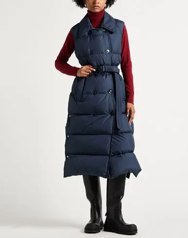 MOORER Sleeveless Puffer Coat - Navy