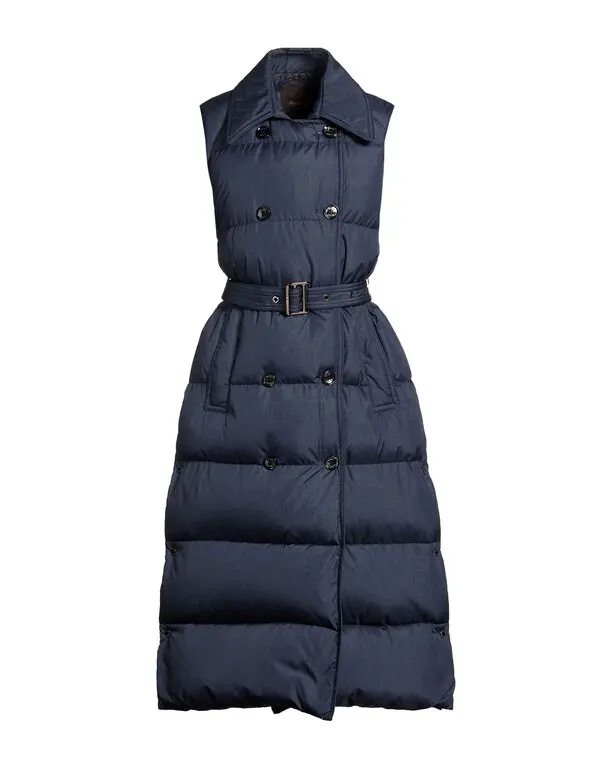 MOORER Sleeveless Puffer Coat - Navy