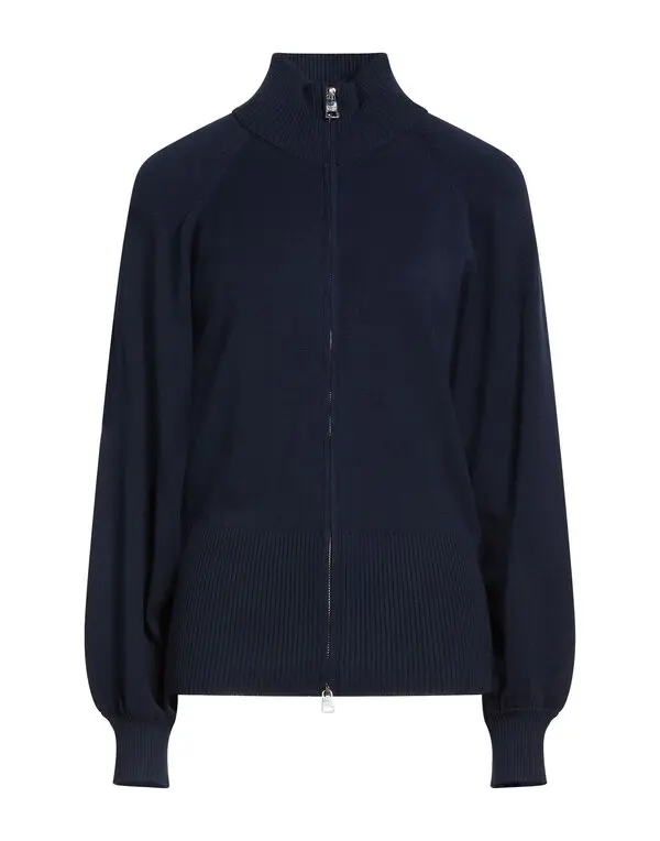 SILVIAN HEACH Knit Zipper Cardigan - Navy