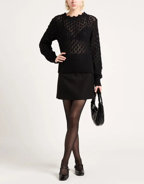 Blumarine Polyamide, Mohair Wool, And Wool Sweater - Black