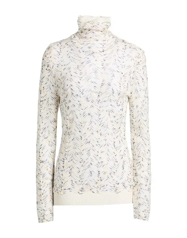 Missoni Wool And Viscose Pointelle Knit Turtleneck