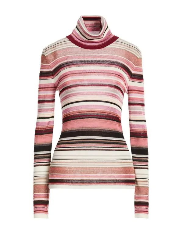 Missoni Striped Turtleneck Long Sleeve Top