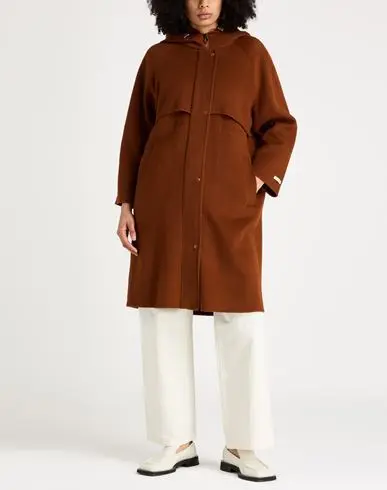 PALTO' Tan Wool And Nylon Parka