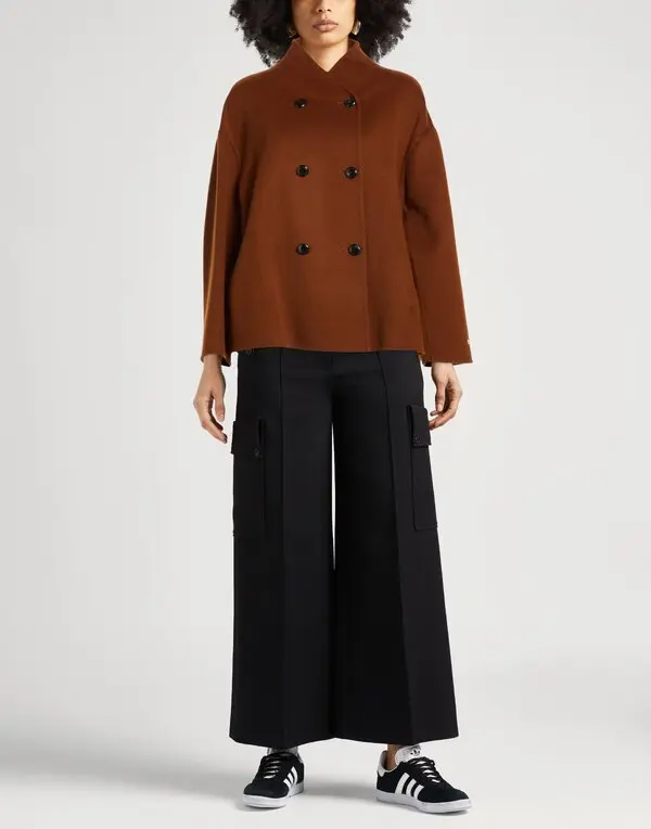 PALTO' Double-breasted Wool And Nylon Coat