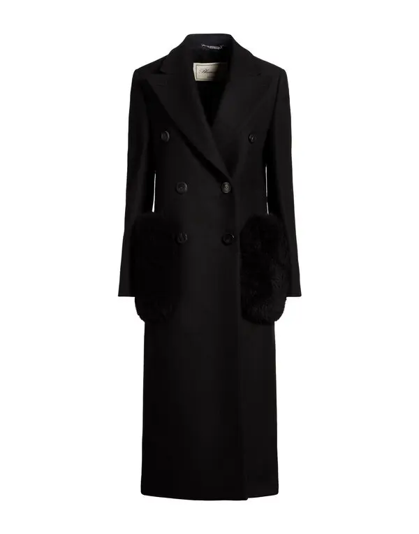 Blumarine Wool And Polyamide Double-breasted Coat