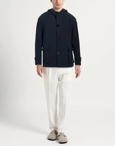 SEALUP Midnight Polyester Checked Hooded Jacket
