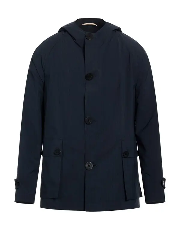 SEALUP Midnight Polyester Checked Hooded Jacket