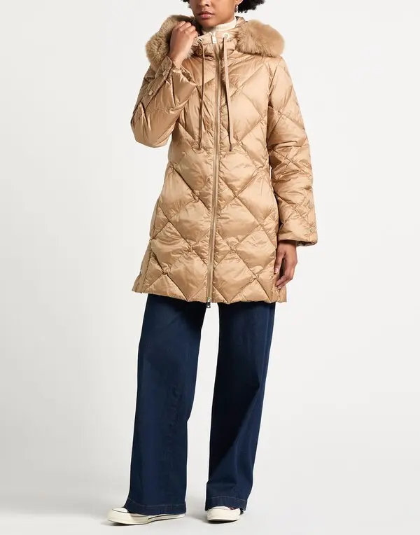 OLTRE Light Brown Polyamide Puffer Coat