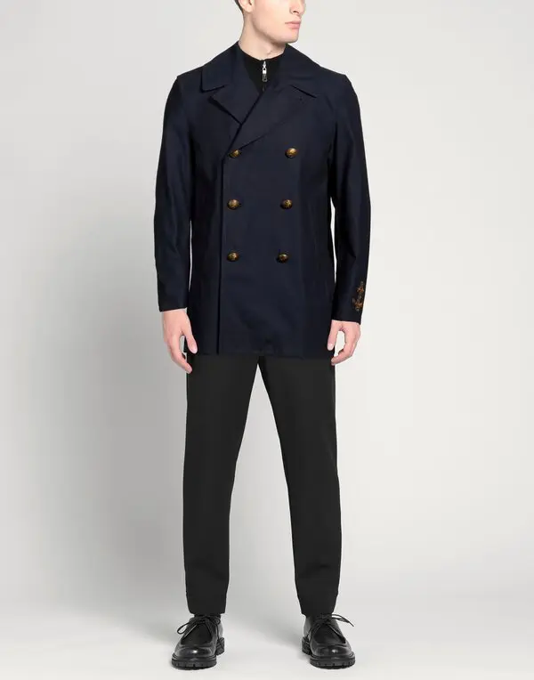 SEALUP Linen And Cotton Blend Trench Coat