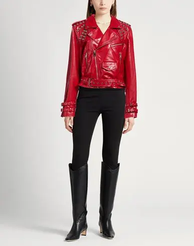 ANIYE BY Appliqué Studded Biker Jacket