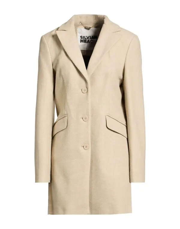 SILVIAN HEACH Polyester Single-breasted Coat - Beige