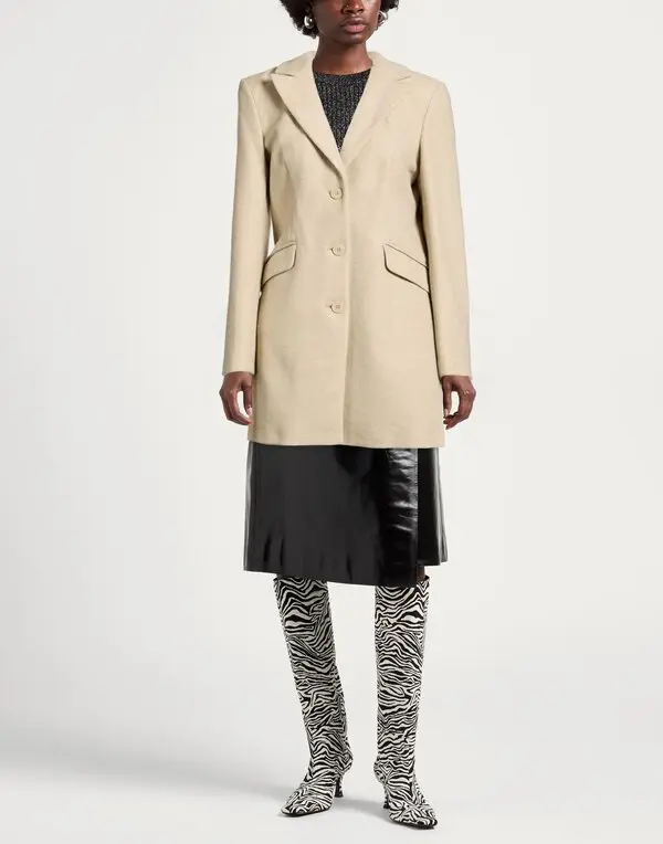 SILVIAN HEACH Polyester Single-breasted Coat - Beige