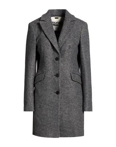 SILVIAN HEACH Single-breasted Felt Coat - Charcoal