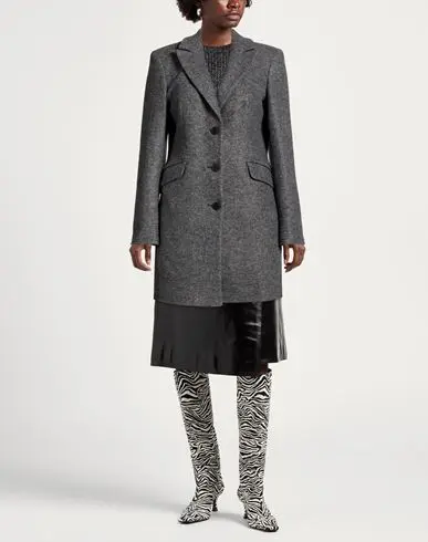 SILVIAN HEACH Single-breasted Felt Coat - Charcoal